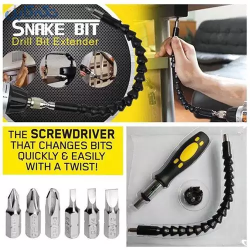 سری پیچ گوشتی جغجغه ای تلسکوپی Snake Bit - تکه‌کابل